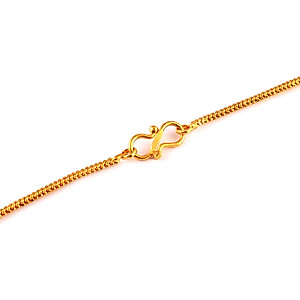 JewarHaat Chain Indian K Gold Plated Handmade Daily Use Fashionable Link Jewelry for Men, Women (Simple Square Design)