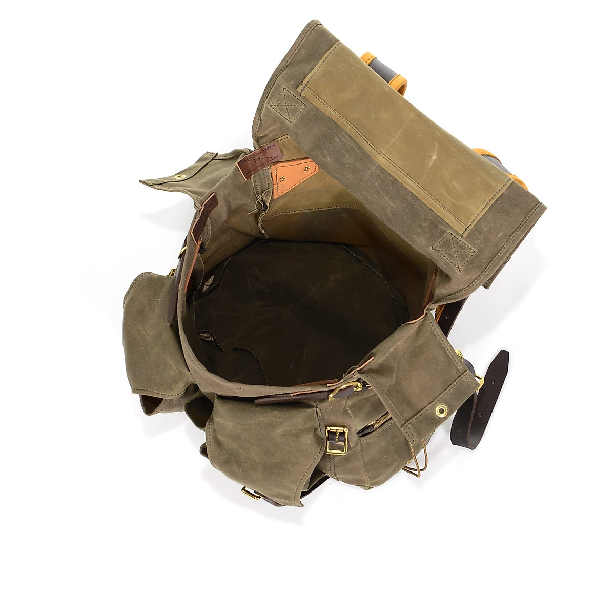 Frost River Isle Royale Bushcraft Backpack - Durable Waxed Canvas Outdoor Hiking Pack, 45 Liter, Field Tan