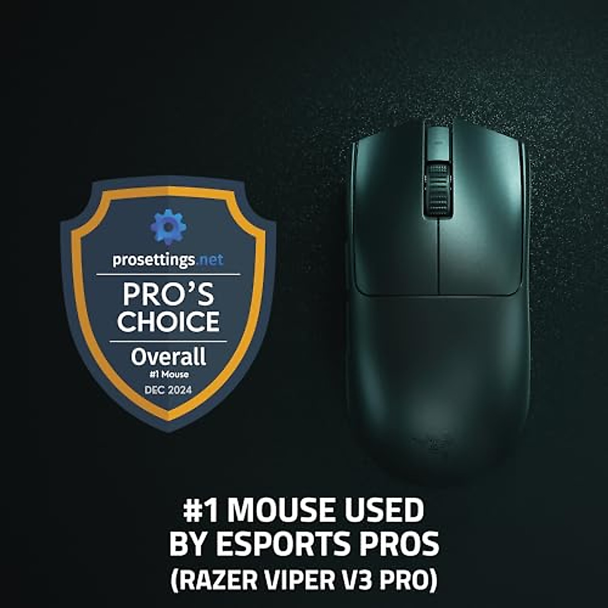 Razer Viper V3 Pro Wireless Esports Gaming Mouse: Symmetrical - 54g Lightweight - 8K Polling - 35K DPI Optical Sensor - Gen3 Optical Switches - 8 Programmable Buttons - 95 Hr Battery - Black