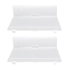 Acrylic Floating Shelf, 2 Pack Wall Mount Shelf for Speaker Monitor Living Room Wall Decor, 7.9x5.9