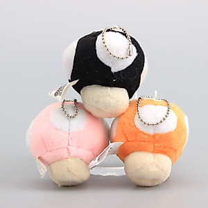 uiuoutoy 10pcs Mushroom Plush Keychain Decoration Pendant Doll Toy Set 6cm