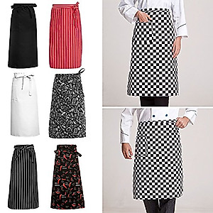 zuarfy Kitchen Aprons Half-length Long Waist Apron Catering Chefs Waiters Uniform New