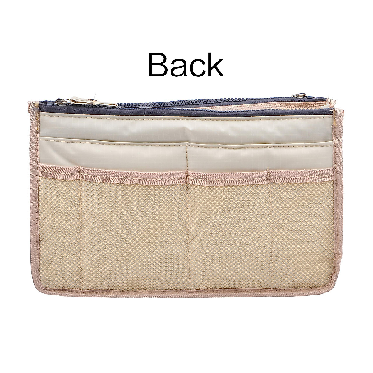 Vercord Updated Purse Handbag Organizer Insert Liner Bag in Bag 13 Pockets Milky Beige Medium