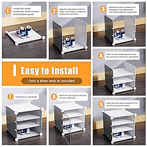 BJTDLLX Shoe Rack Organizer, 3 x 12-Tiers Stackable 72 Pairs DIY Shoe Storage Cabinets Stand, Dust-proof Shoe Rack Shelf Clear Plastic Shoe Boxes Foldable Shoe Storage Rack for Heels Boots Slippers
