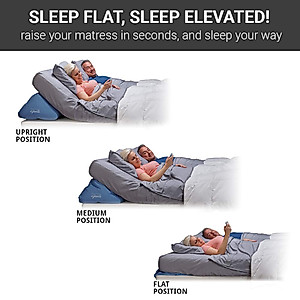 Contour Mattress Genie Inflatable Bed Wedge | Twin Size, Portable, Turns Any Bed Into an Adjustable Bed, Hospital Bed Rental Alternative | Perfect for Elderly, Snoring, Reflux, GERD, Post-Surgery