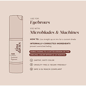 Tina Davies FADE Eyebrow Pigments, Dark Neutral Brown 15ml