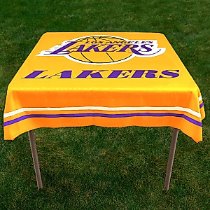 WinCraft Los Angeles Lakers Logo Tablecloth and Square Table Cover Overlay