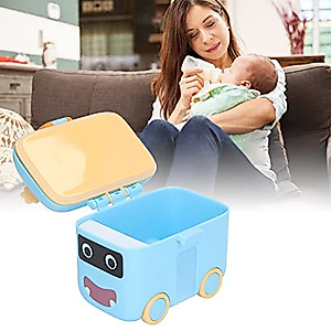 Baby Milk Powder Dispenser,Baby Travel Milk Powder Box Safe Sealing Moist Proof Portable Milk Powder Storage Dispenser (Blue)