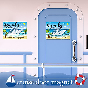 Xuhal 4 Pcs Large Cruise Door Magnets Decorations Magnetic Summer Beach Magnets Cruise Ship Magnets Funny Beach Nautical Magnet Decal Sticker for Cabin Fridge Refrigerator Car Carnival Anniversary