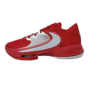 Nike Men's Zoom Freak 4 Basketball Shoes, University Red/White, 11 M US