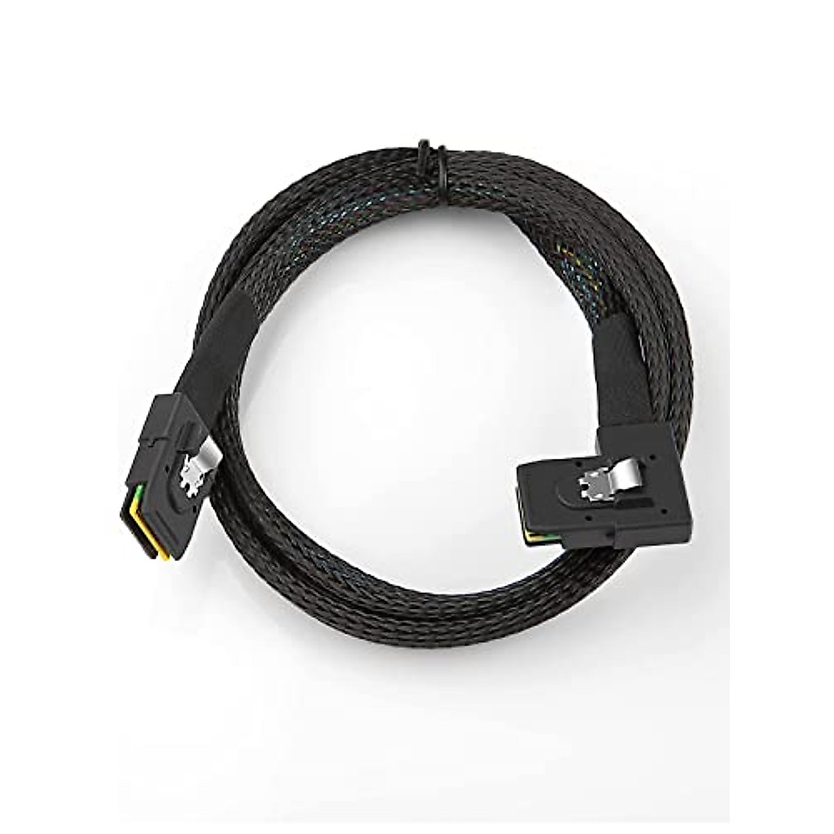 CableCreation 2 Pack Short Internal Mini SAS SFF-8087 to Right Angle SFF-8087 Cord, Internal Mini SAS to Mini SAS Cable, Compatible with RAID or PCI Express Controller, 2.5FT /0.75M…