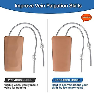 SimCoach Phlebotomy and Venipuncture Practice Kit, Wearable IV Practice Kit, IV Start Kit for Injection Training, Nursing School Essentials (Upgrade Version))