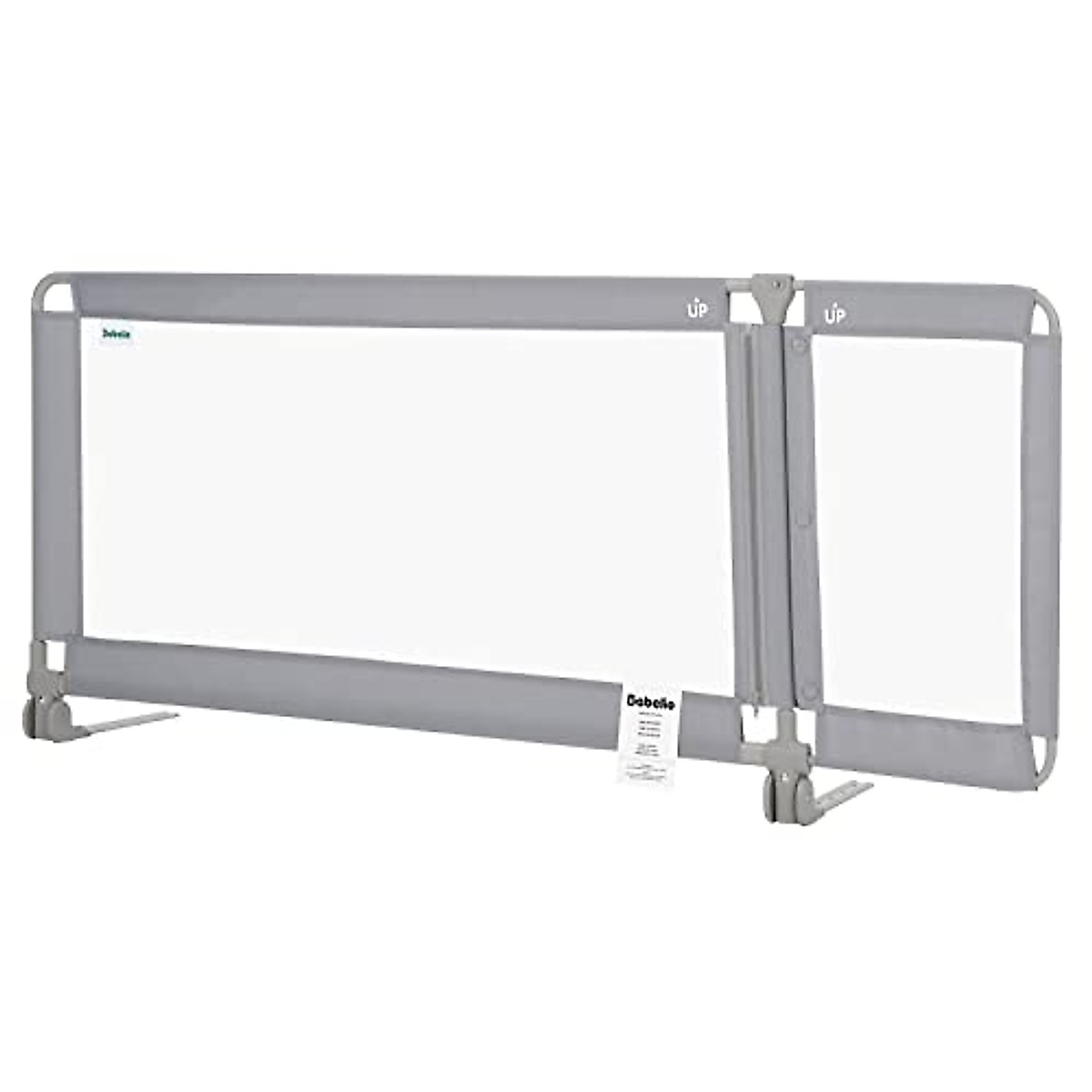 Babelio Toddler Bed Rails, Guardian 39"-51" Extendable Guard for Toddlers, Kids & Elderly Adults, 22.5" Tall Baby Side Rails Crib Twin /Queen /Full /King Size, CPSIA Certified (Gray)