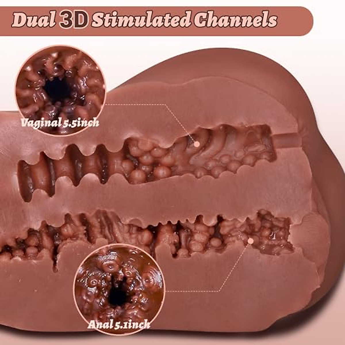 Sex Doll Male Sex Toys for Men, 2.3LB Adult Toys Sex Dolls Body Torso Love Doll Pocket Pussy Male Stroker with Realistic Vagina Anal Sex, Adult Sex Toys & Games for Men Masturbation