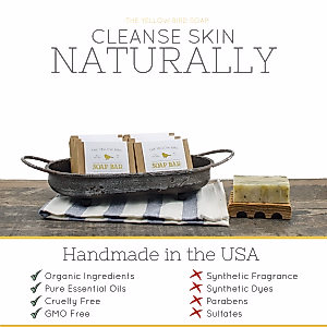 Lavender Goats Milk Soap Bar with Oats - Gentle Exfoliating Bath Soap. Moisturizing Dry Skin Face & Body Wash. Mild Natural and Organic Soap. Made in the USA