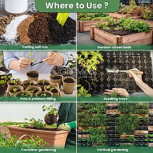 Gro-Med Organic Coconut Coir Brick Expands Upto 10 Quarts - Best for Gardening, Seed Starter, Potting Soil Mix - 1.4 lb Compressed Coir for Flowers, Herbs, Vegetables - OMRI Listed Low EC Balanced pH