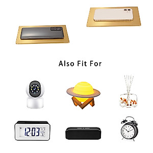 Veefos Small Gold Floating Shelves for Wall Decor 7.7 Inch, 2 Sets Bathroom Shelves Organizer Wall Mount, Sturdy Metal Wall Shelf for Plants Cell Phone Speakers Cameras Living Room Office