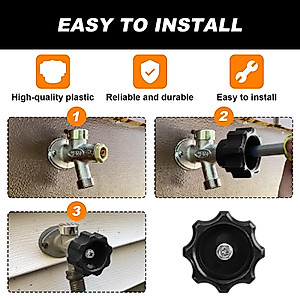 VIDABTE 630-7965 Wall Hydrant Handle Kit for Prier Mansfield 300 400 500 Series, Outdoor Faucet Handle Replacement Frost Proof Wheel Shaped Outdoor Faucet Repair kit Accessories
