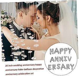 jojofuny 1 Set Alphabet Balloons Photo Garland Letter Balloon Alphabet Banner Ballons Decoration Happy Anniversary Wedding Anniversary Gift Anniversary Balloon Decor Party Decor Balloon