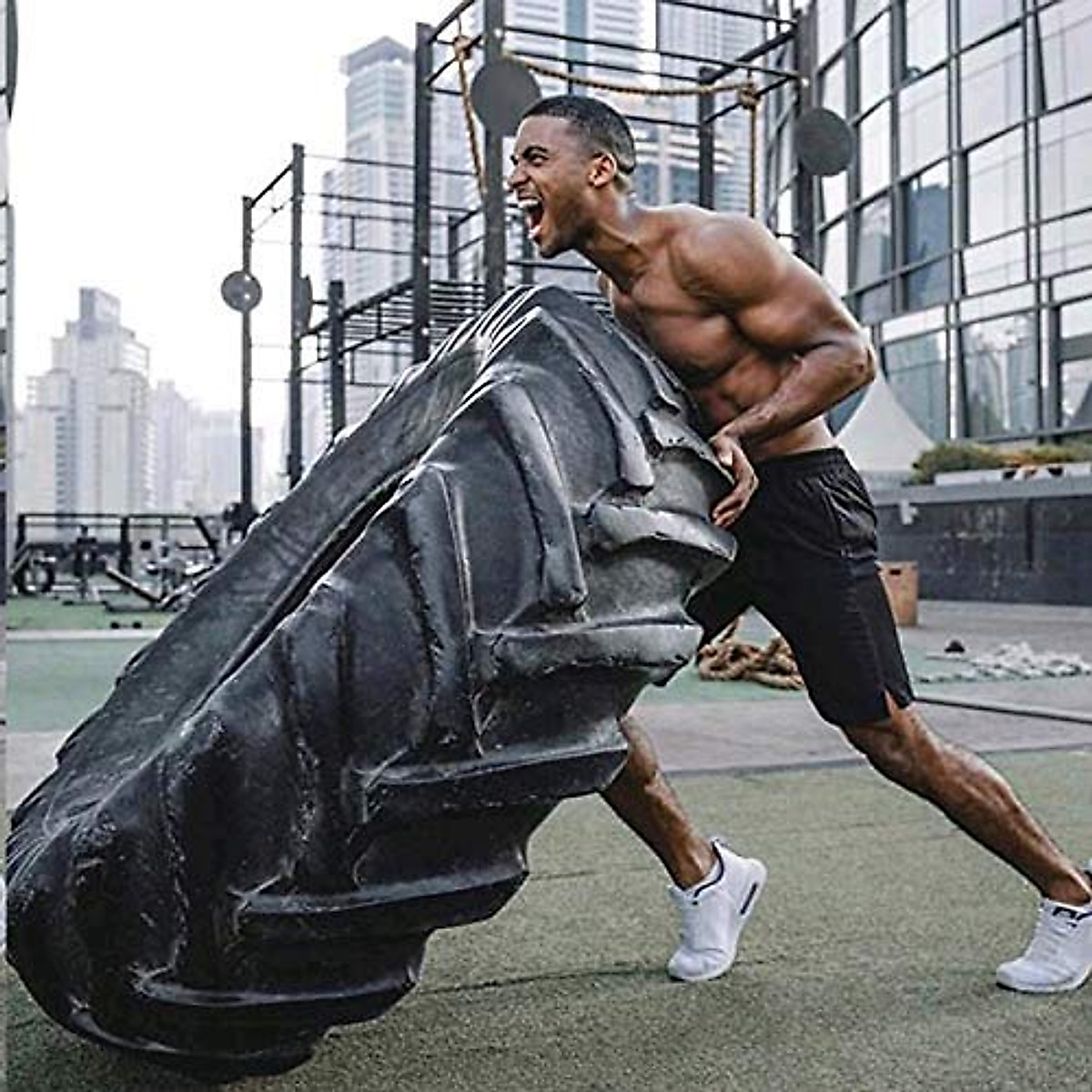 COOFANDY Men's 2 Pack Gym Workout Shorts 7 Inch Quick Dry Athletic Shorts Lightweight Running Shorts with Pockets Black/Navy Blue