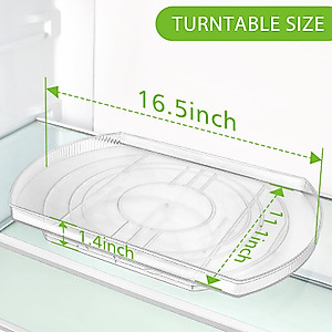 LOMILD 16.5'' Rectangular Lazy Susan for Refrigerator, Slide and 360° Rotate Turntable Organizer for Fridge, Cabinet, Dining Table, Countertop & Kitchen, 1 Pack