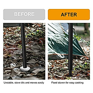 LS'BABQ Adjustable Leg Levelers-Accessories for Camp Chef Explorer Stoves,Expedition Grill,Set of 4