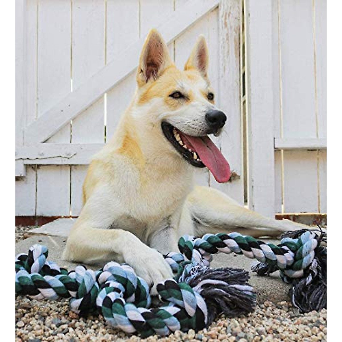 Giant Dog Rope Toys for Extra Large Dogs - 42 Inch, 6 Knot Tough Rope Chew Toys for Large Dogs - Benefits Non-Profit Animal Rescue - Indestructible Dog Toy for Aggressive Chewers and Large Dog Breeds