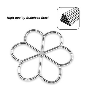 Skyflame 24-Inch Stainless Steel Fire Pit Burner Ring for Fire Pit, Natural Gas & Propane Fireplace, Max BTU 296K, Flower-Shape