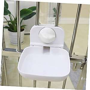 Balacoo 2 pcs automatic feeder rabbit water feeder drinking water machine dispenser automatic rabbit feeder bunny water dispenser pet water dish water cage plastic white chinchilla