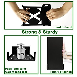 Wall Mount for Xbox Series X (Mount The Console & Accessories on Wall Near or Behind TV with Power Button Front/Left/Right), Wall Shelf Bracket Kit for XSX System