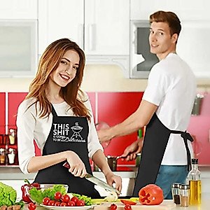 KITCHEPOOL Waterproof Funny Apron for Men, Chef Aprons for Women with 3 Pockets, Adjustable Bid Kitchen Aprons for Chef, Cooking Apron for BBQ, Baking - This Is Going to Be