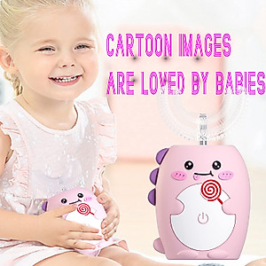 TUTULOO Electric Toothbrush for Kids 2-8 Years, IPX7 Waterproof, Easy to Clean U-Shaped Silicone Brush Head, Tooth Brush with 3 Modes for Girls(Pink)