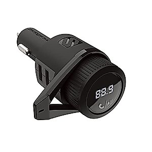 SCOSCHE BTFM5 Bluetooth Hands-Free Car Kit with Digital FM Transmitter and Dual 12W USB Charging Ports For Vehicles