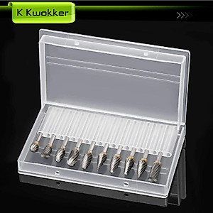 K Kwokker Tungsten Carbide Burr Set 1/8 Shank Diamond Files HRA85 Rotary Tool Accessory Kit, Drill Chucks Accessories for Dremel Rotary Drill Air Die Grinder for Metal Polishing, Wood Carving