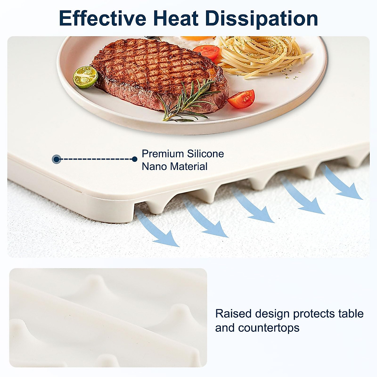 Warming Mat for Food, Full Surface Heating Electric Warming Tray for food, 3-Temperature Settings Portable Food Warming Mat, Auto Shut-Off Rollable Warming Trays for Buffets Party, Gatherings White