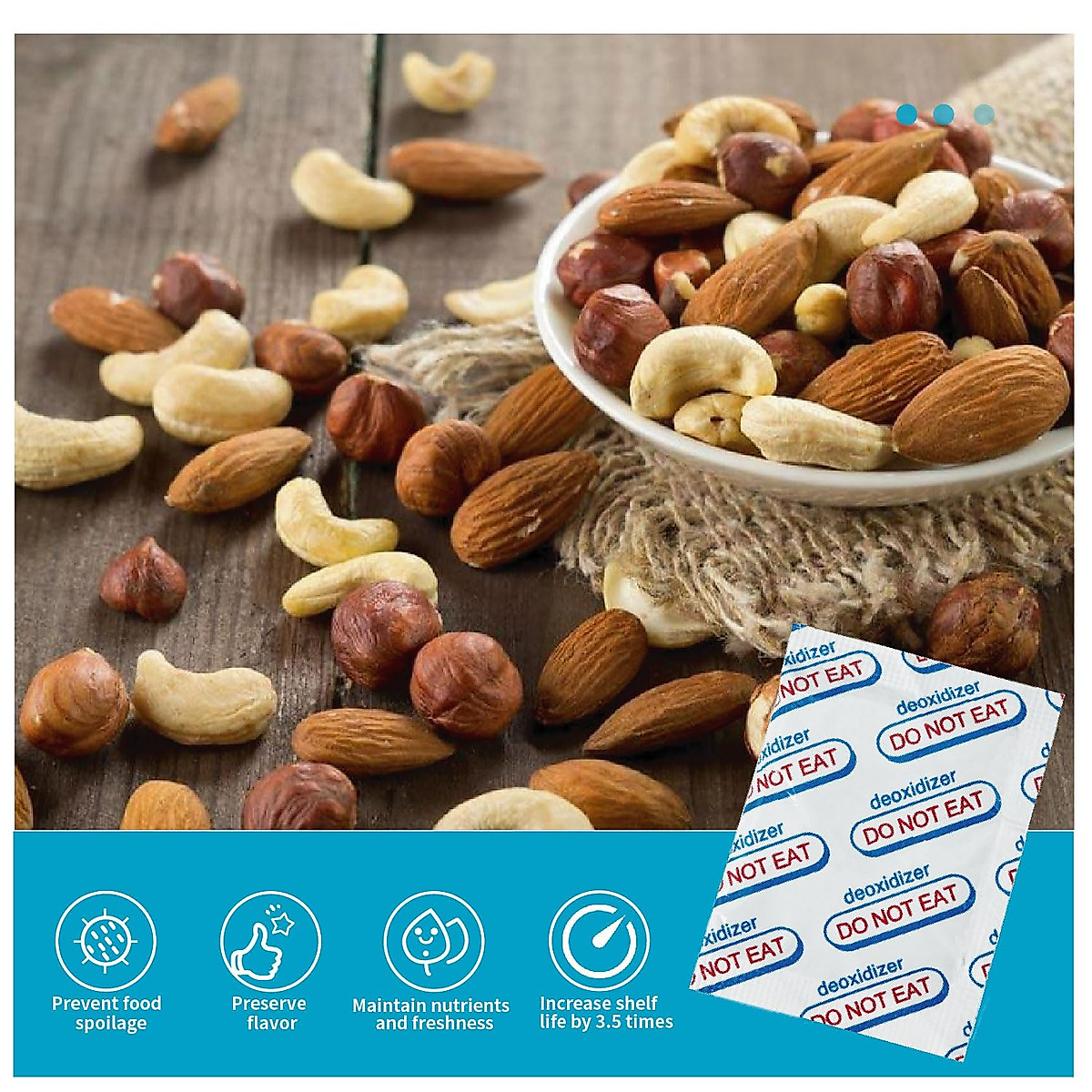 110 Packs 100CC Food Grade Oxygen Absorbers (10 Packs in Individual Vacuum Bag, 11x Packs of 10) Oxygen Absorbers for Food Storage, Oxygen Packet for Long Term Food Freshness (100CC(110-Pack))