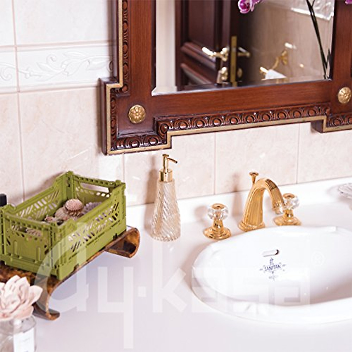 AYKASA Collapsible Storage Bin Container Basket Tote, Folding Basket Crate Container : Storage, Kitchen, Houseware Utility Basket Tote Crate Mini-Box (Dark Green)