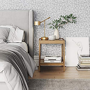 Nathan James Nash Modern Solid Wood Accent End or Side Table, Light Brown/Glass 18 in x 18 in x 22 in