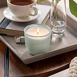 Restore Silver Sage Leaf Scented Amber Citrus 7 Ounce Glass Soy Giving Candle