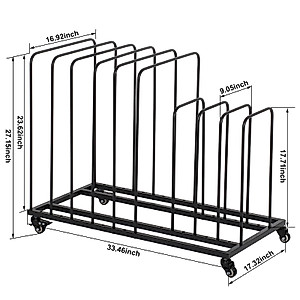 tonchean Art Storage Rack with Wheels, Rolling Canvas Rack Art Storage, Metal Canvas Organizer Painting Storage Rack Canvas Storage Rack Drying Rack for Canvas Boards, Panel, Frame, Drawing Board