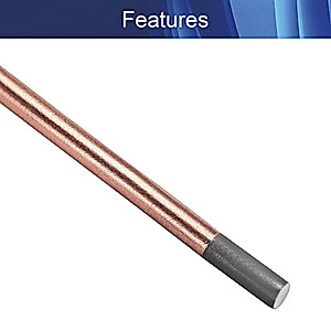 Heyiarbeit Copper Coated Gouging Carbon 8x355mm Carbon Gouging Rods Copperclad Electrodes 2Pcs