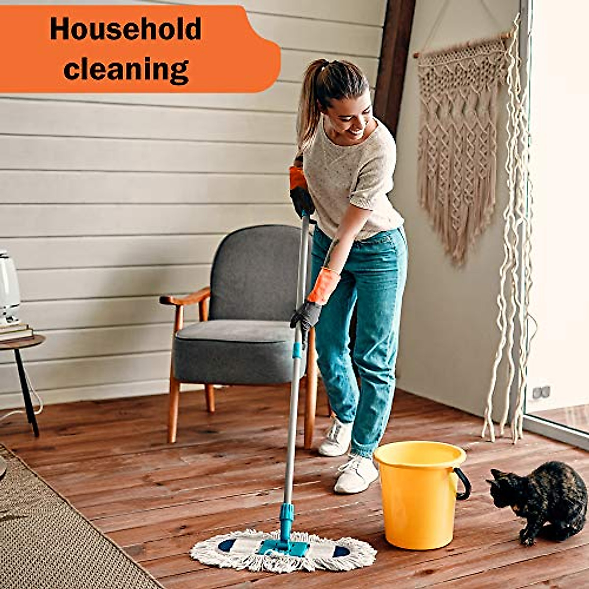 Chemical Gloves Set of 2 Pairs - Size L Gloves with High Protection for Your Hands-Waterproof Latex Gloves Anti-slip Grip For Firm Handling-Industrial Strength Household Chemical Industry Automotive