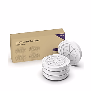 ROSEKM 1-Year Pack Air Purifier Replacement Filter for AP001R, True HEPA Filter, 4 Pack