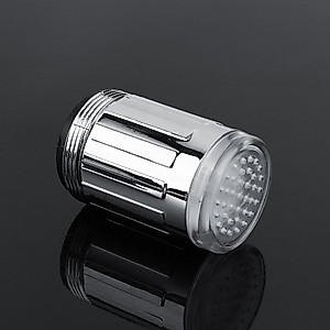 3 Color LED Light Water Faucet, Bathroom Faucet, Changing Glow Temperature Sensor Shower Stream Water Faucet Tap for Kitchen and Bathroom