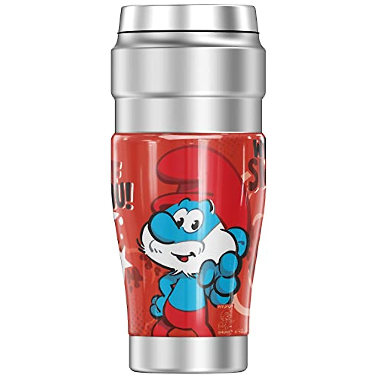 THERMOS The Smurfs OFFICIAL Papa Smurf We Smurf You STAINLESS KING Stainless Steel Travel Tumbler, Vacuum insulated & Double Wall, 16oz
