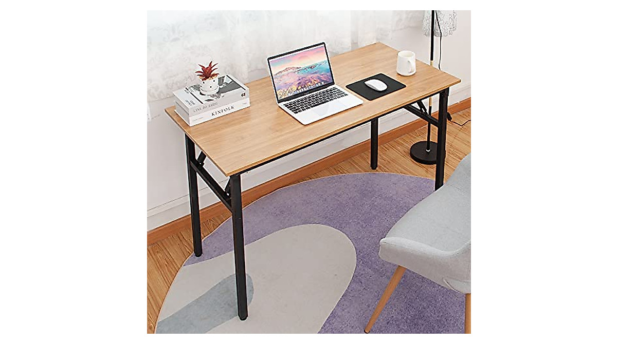 Coral Flower 55-Inch Folding Desk - Space-Saving Workstation