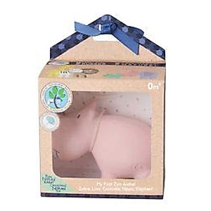 Tikiri Hippo Natural Rubber Teether Rattle N Bath Toy, 1 EA