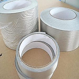 ADSWIN Faraday Tape,Copper Nickel Plated Conductive Electrode Tape Fabric,RF/EMI/EMF Shielding,Grounding(Size:50mmX50m/2inX164ft) (Color : 50mmX50m/2inX164ft)