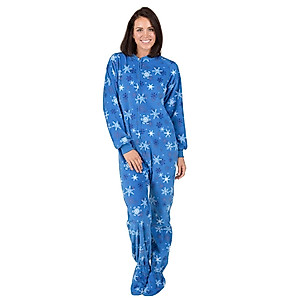 Footed Pajamas - Its A Snow Day Adult Fleece One Piece - Adult - XSmall (Fits 5'2-5'4")