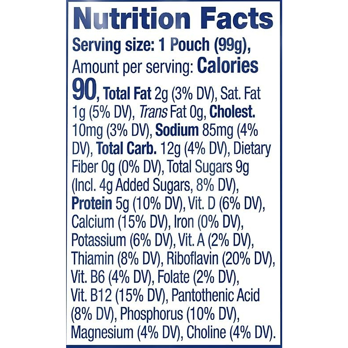 Stonyfield Organic Kids Blueberry Lowfat Yogurt, 3.5 oz. Pouch, Single Serve – Includes Live Active Cultures